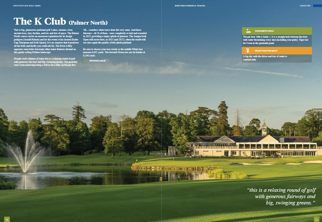 The K CLUB - Palmer North - "This is big, glamorous parkland golf ...